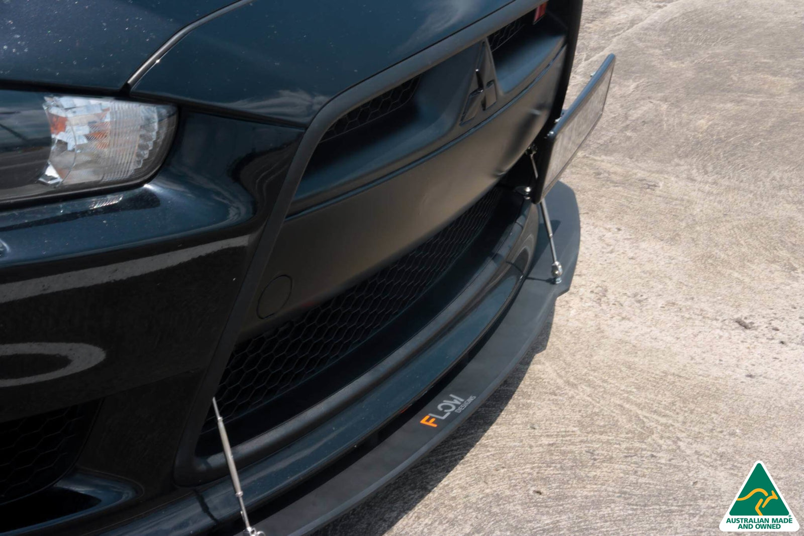 Buy Mitsubishi Lancer CJ Front Splitter with Rods | Flow Designs Australia