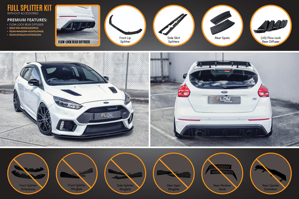 Buy Ford MK3 Focus RS Splitters & Accessories | Flow Designs Australia