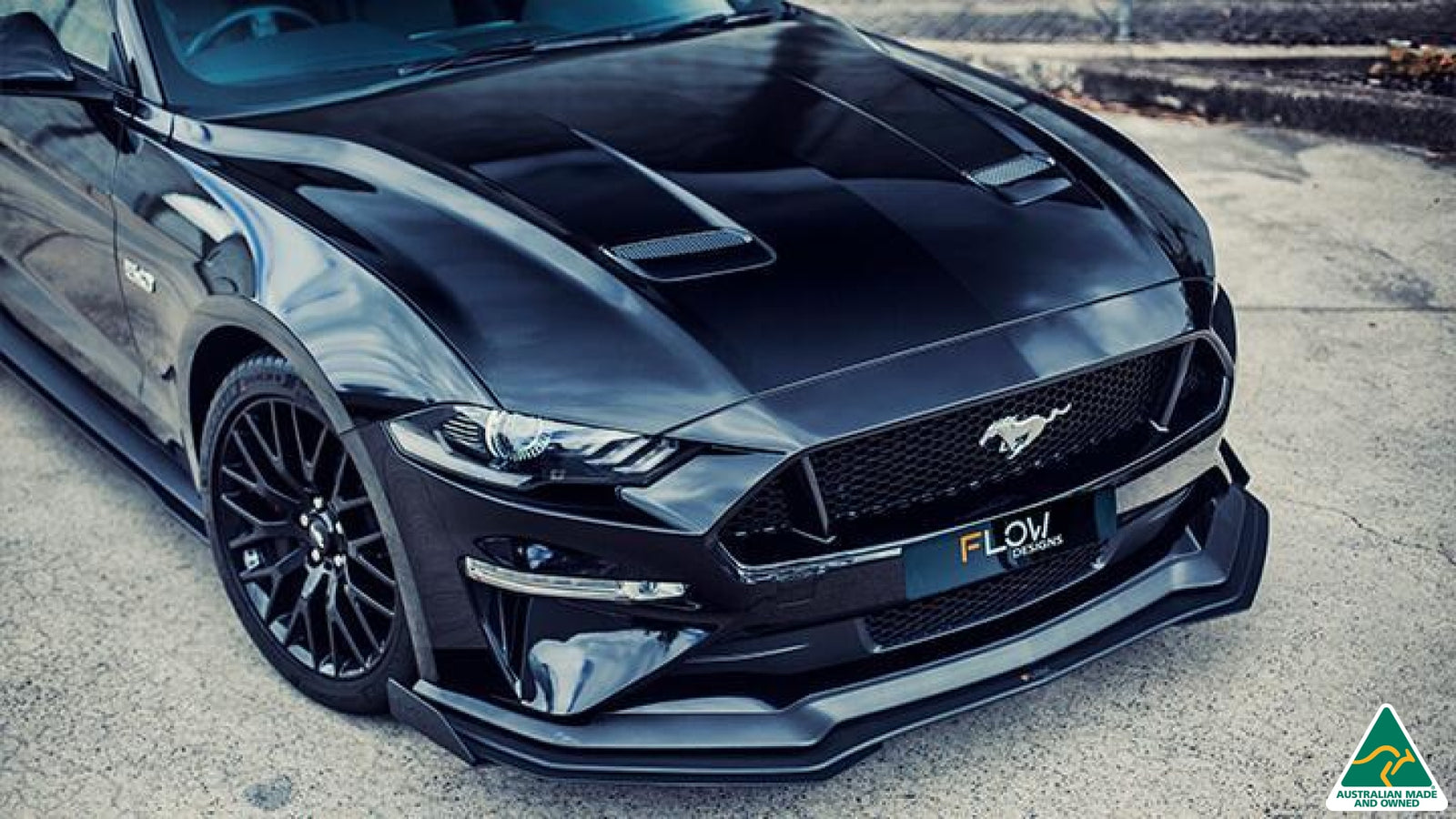Buy Mustang S550 FN Front Lip Splitters Online | Flow Designs Australia